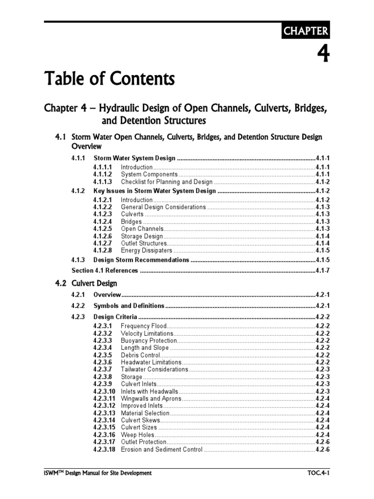 Chapter 4 - Hydraulic Design of Open Channels, Culverts, Bridges, and ...