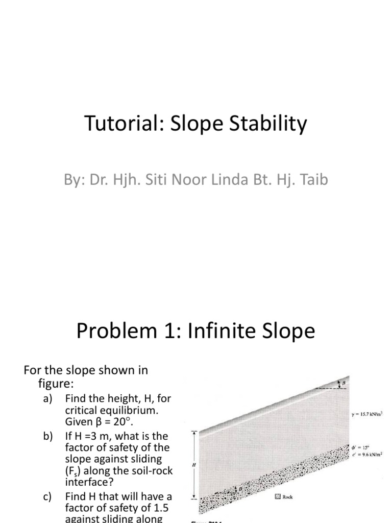 Tutorial Slope Stability | PDF | Mechanics | Mechanical Engineering