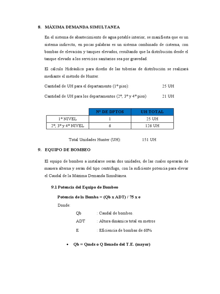 Maxima Demanda Simultánea | PDF