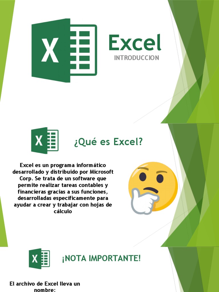 1.introduccion A Excel | PDF | Microsoft Excel | Hoja de cálculo