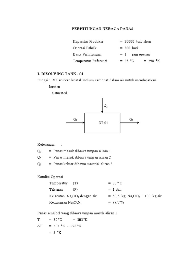 Lampiran Perhitungan Neraca Panas | PDF