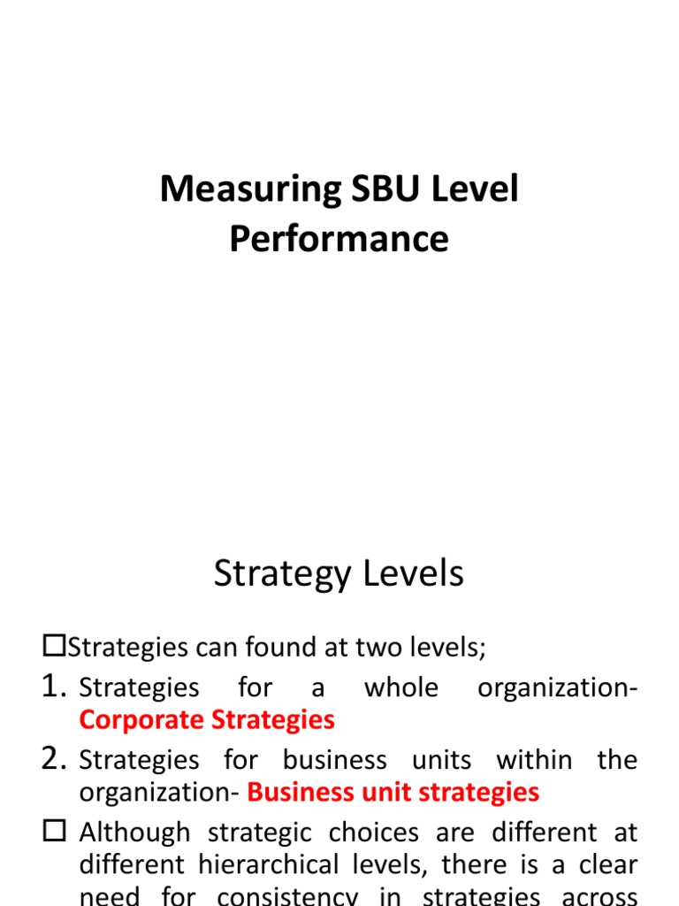 SBU Level Performance and Strategy Insights | PDF | Pricing | Profit ...