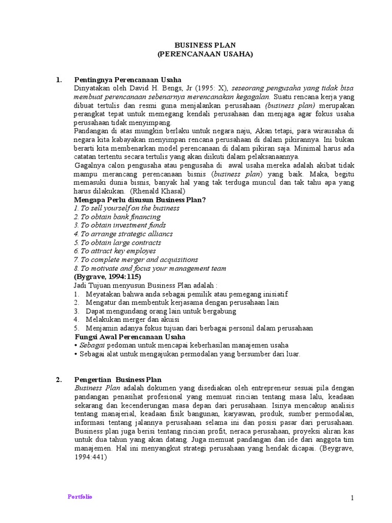 Pentingnya Business Plan untuk Usaha | PDF | Karier & Perkembangan | Bisnis