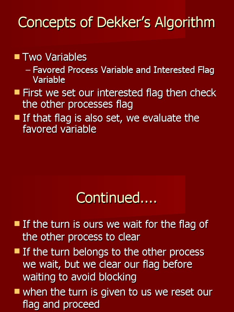 Concepts of Dekker's Algorithm | Download Free PDF | Computer Programming | Algorithms