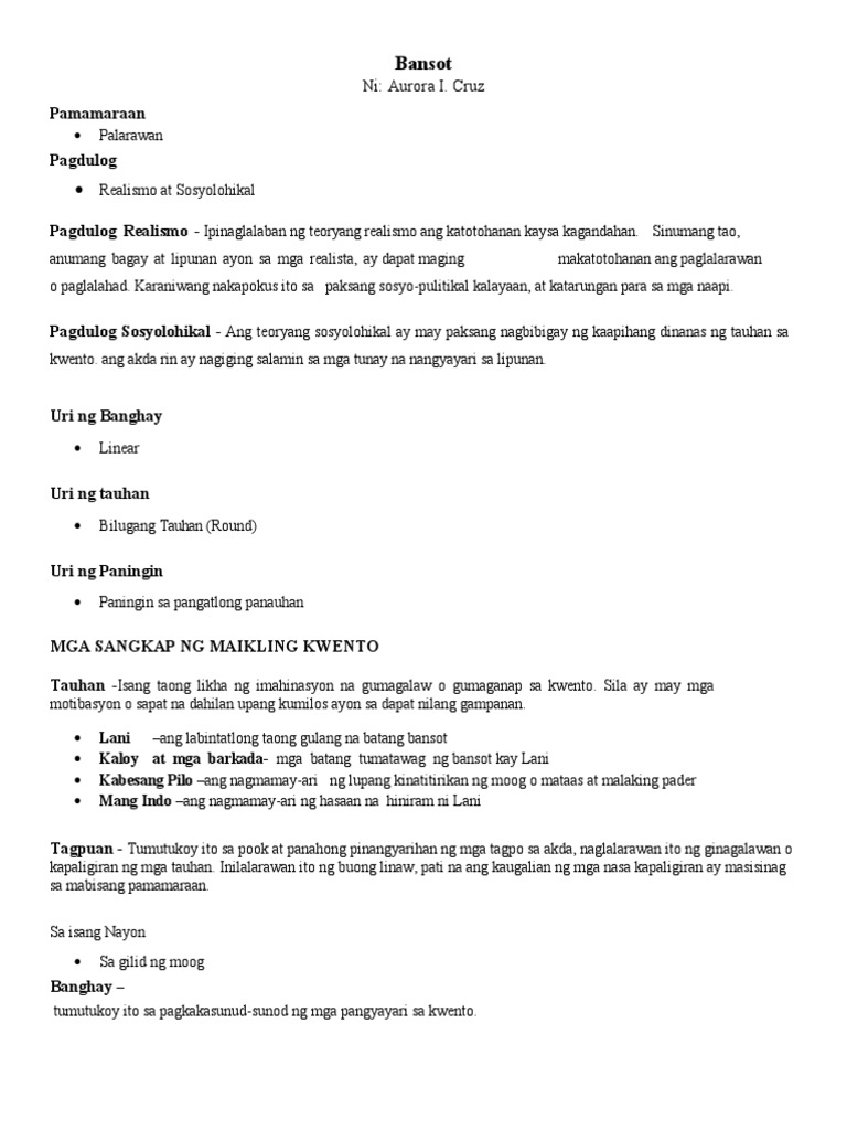 Bansot | PDF
