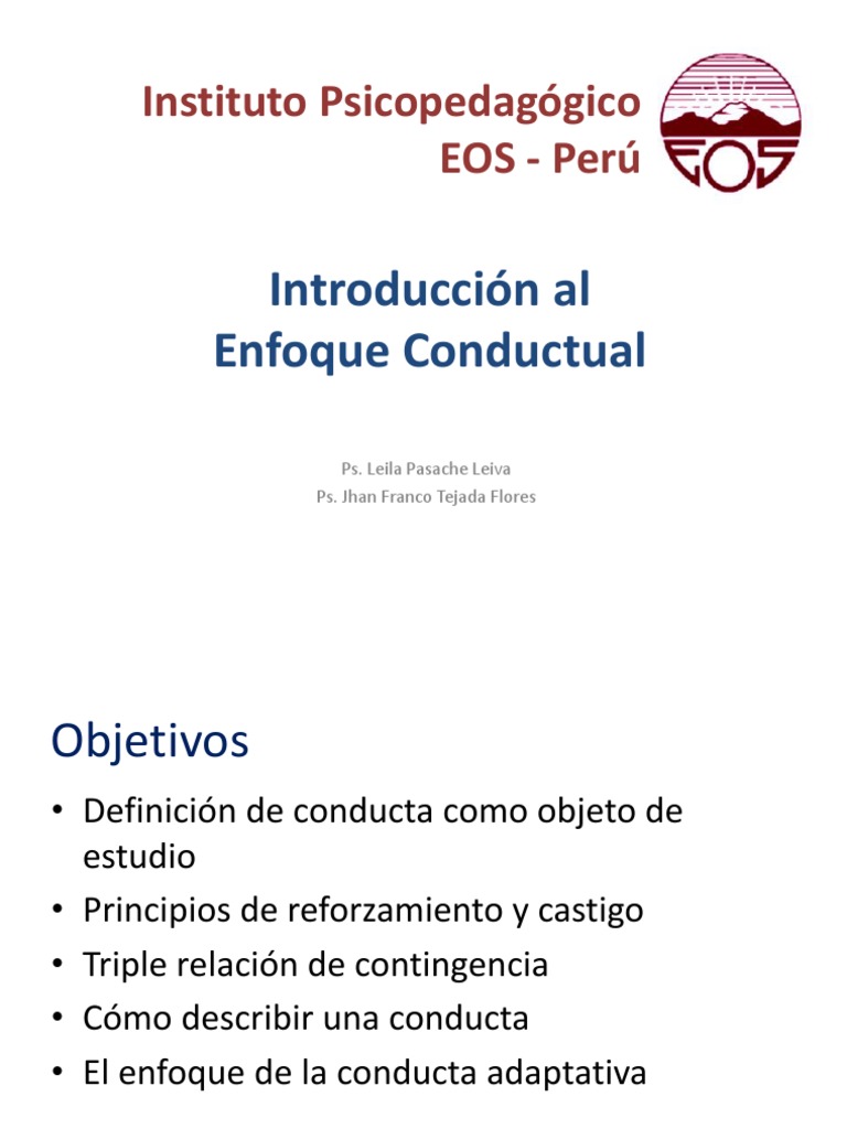 Enfoque Conductual y Principios Básicos | PDF | Comportamiento | Cognición