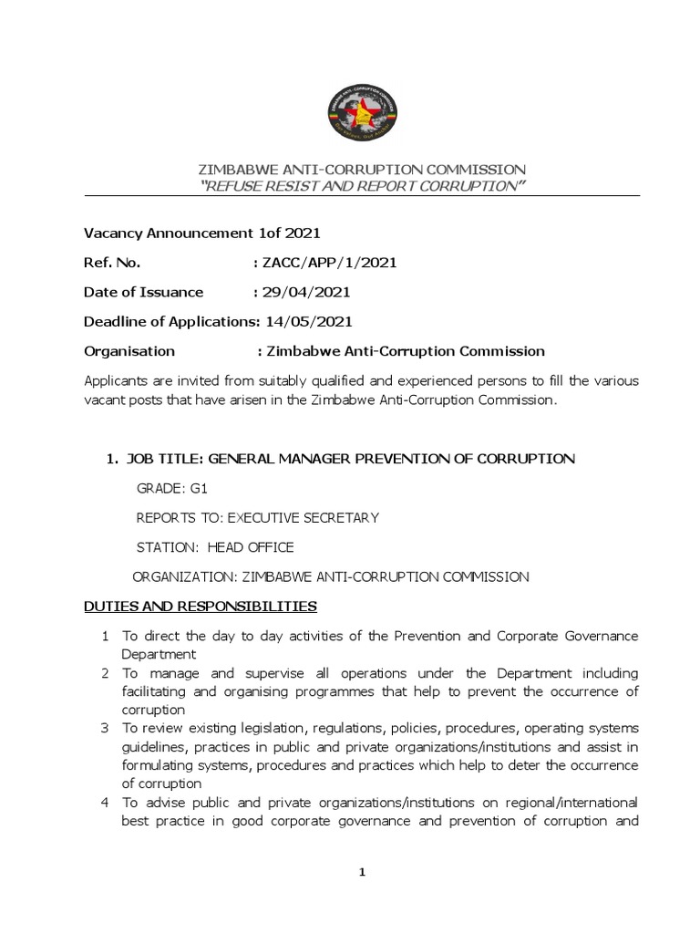 ADVERT 1 OF 2021 Final (1) (1) - 1 | PDF | Internal Control | Audit
