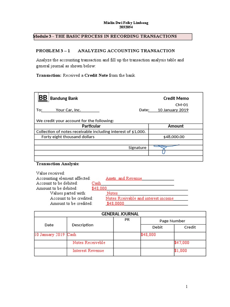 The Basic Process in Recording Transactions | PDF | Debits And Credits ...