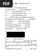 Grade 1 Tests 2 | PDF