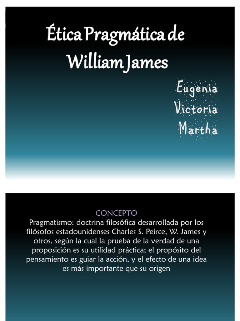 Ética Pragmática de William James | PDF | Pragmatismo | Verdad
