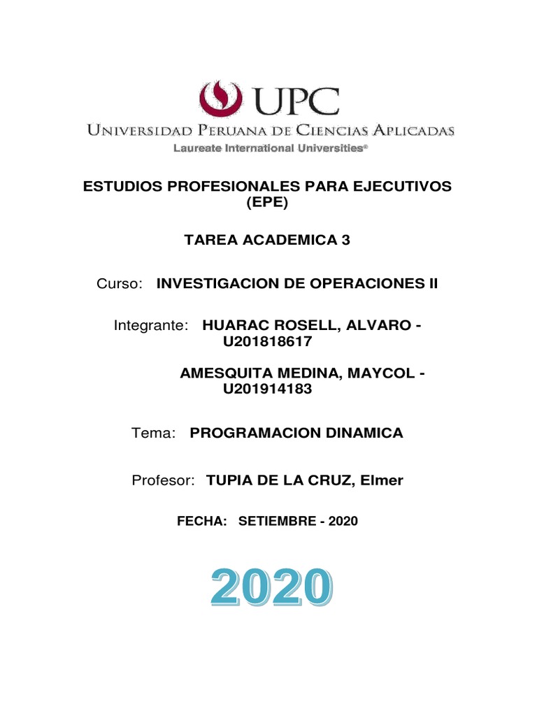 Ta3 Programación Dinámica | PDF | Industrias | Informática