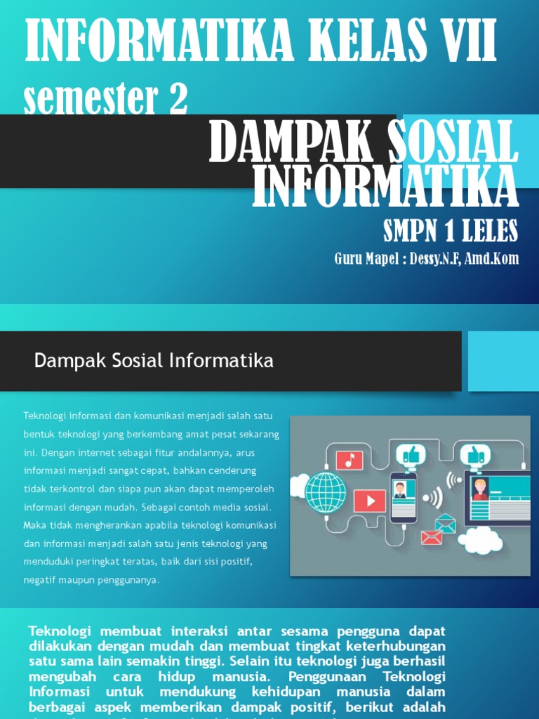 Dampak Sosial Informatika | PDF