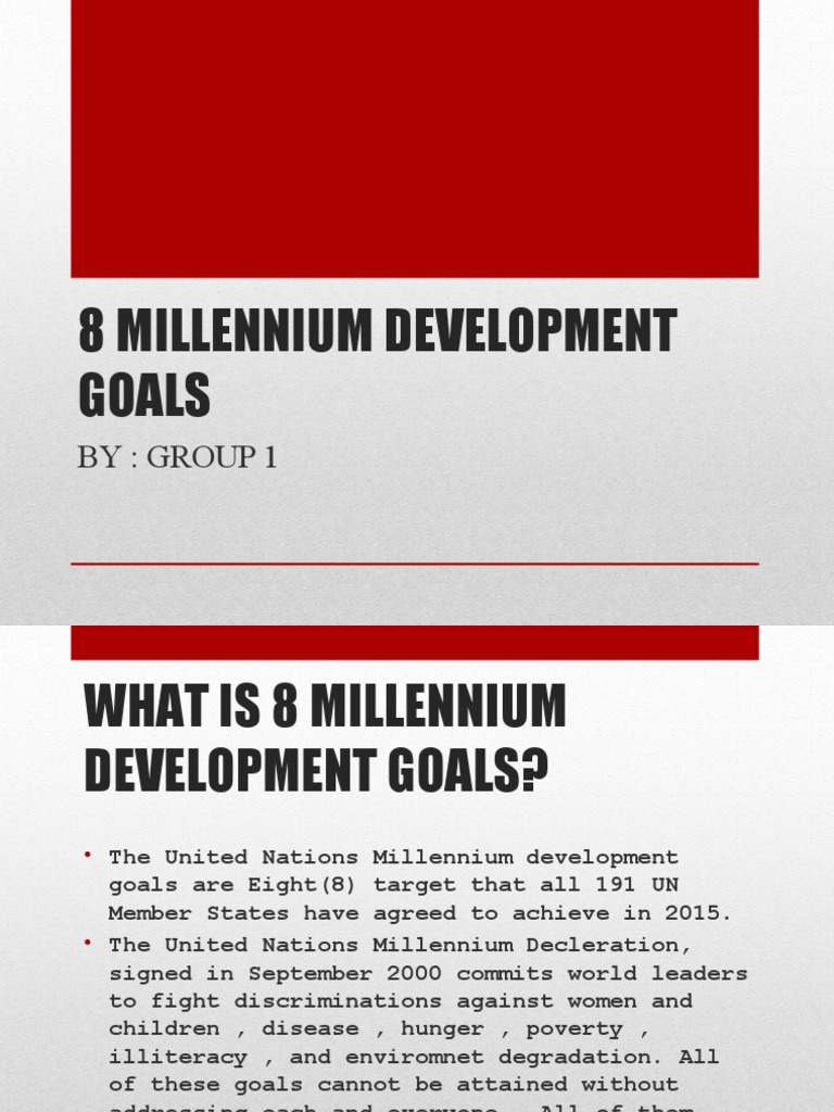 UN Millennium Goals Overview | PDF | Maternal Health | Hunger