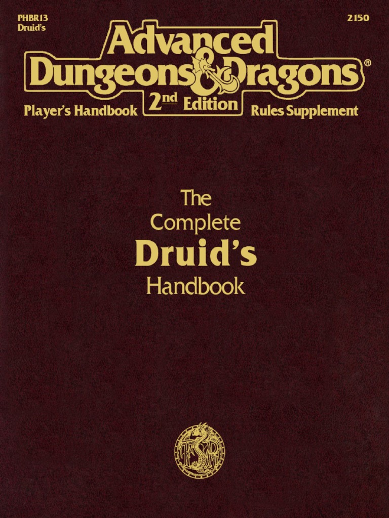 The Complete Druid's Handbook | PDF | Tsr, Inc. | Dungeons & Dragons