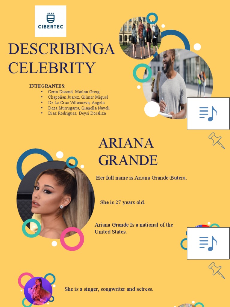 Describing A Celebrity (Ariana Grande) | PDF
