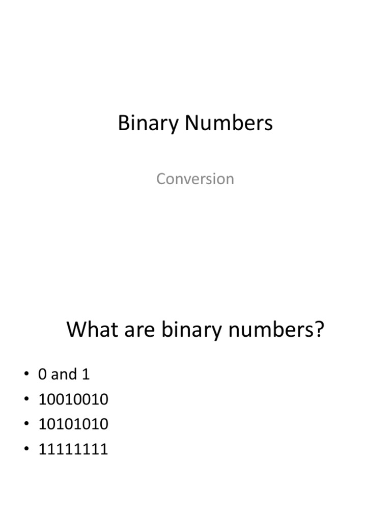 Binary Numbers Conversion | PDF