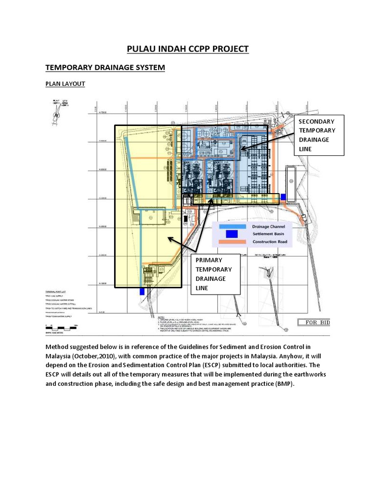 Temporary Drainage System Plan | PDF | Drainage Basin | Drainage