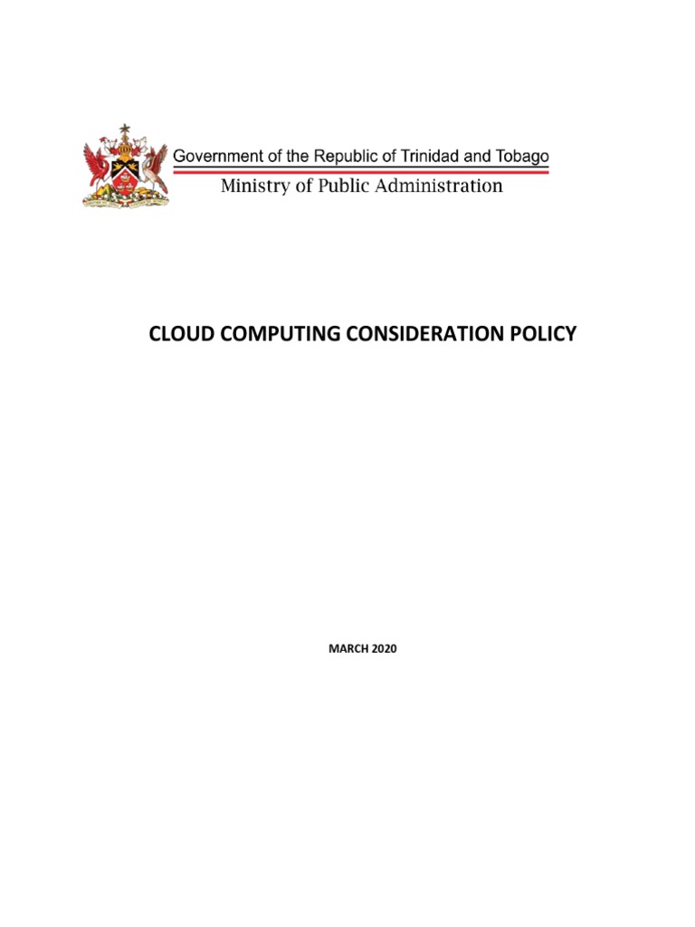 Cloud Computing Policy 2020 | PDF | Platform As A Service | Cloud Computing