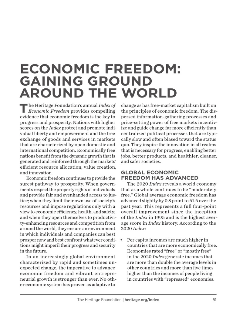 Economic Freedom Index 2020 Chapter8 | PDF | The Heritage Foundation ...
