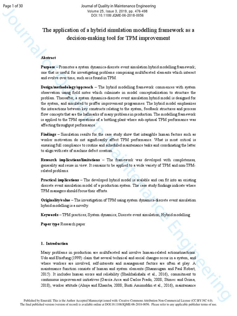 Jurnal Maintenance Engineering | PDF | Conceptual Model | System