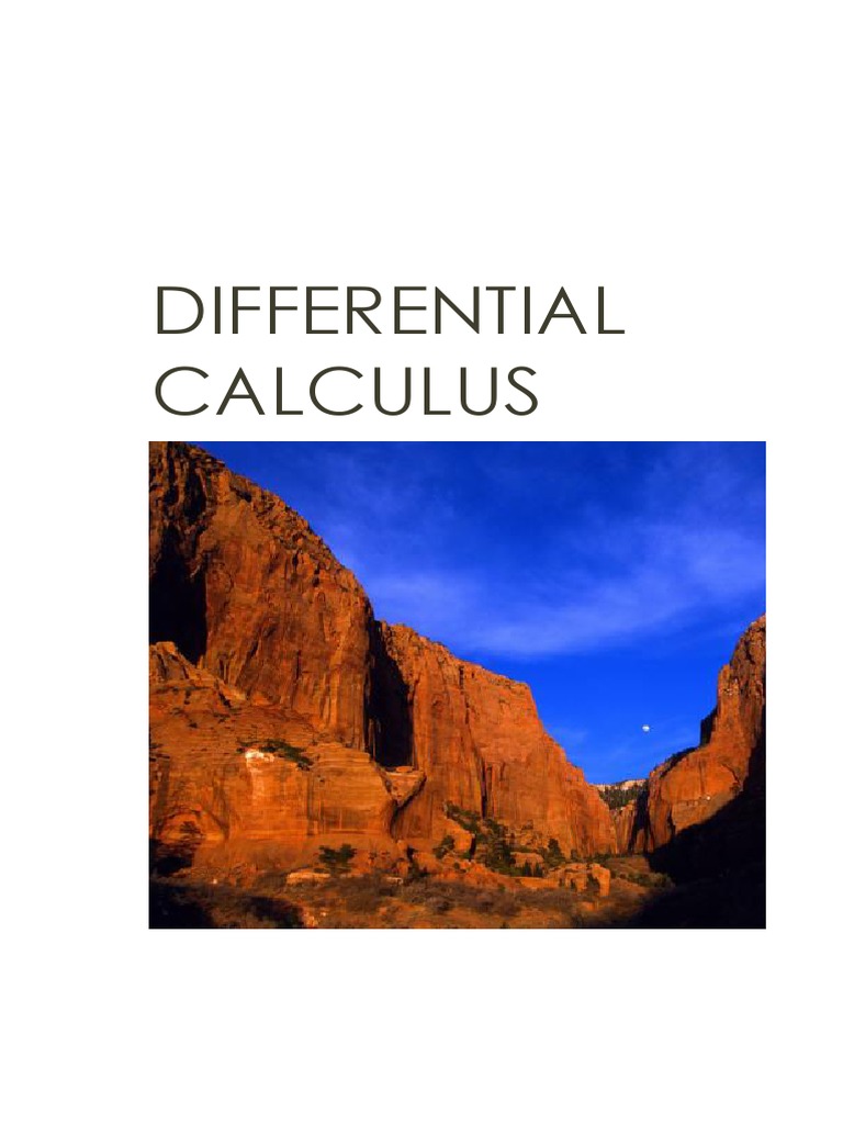 Differential Calculus | PDF | Maxima And Minima | Function (Mathematics)