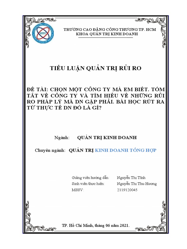 QTRR- Nguyễn Thị Thu Hương | PDF