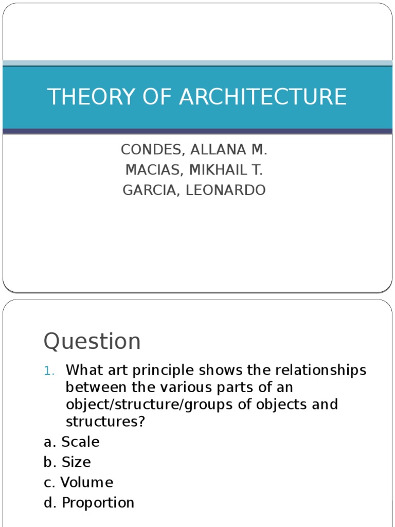 Theory of Architecture Reviewer | PDF | Anthropometry | Design