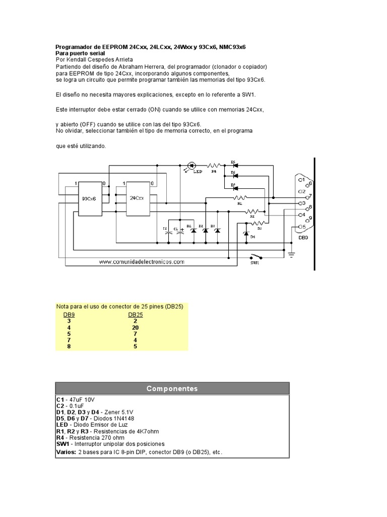 Programador de EEPROM 24Cxx