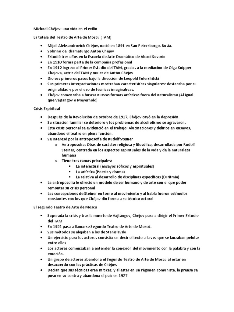 Michael Chéjov | PDF | Teatro | William Shakespeare
