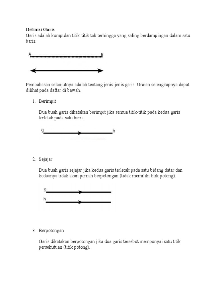 JENIS-JENIS GARIS DAN SUDAT | PDF