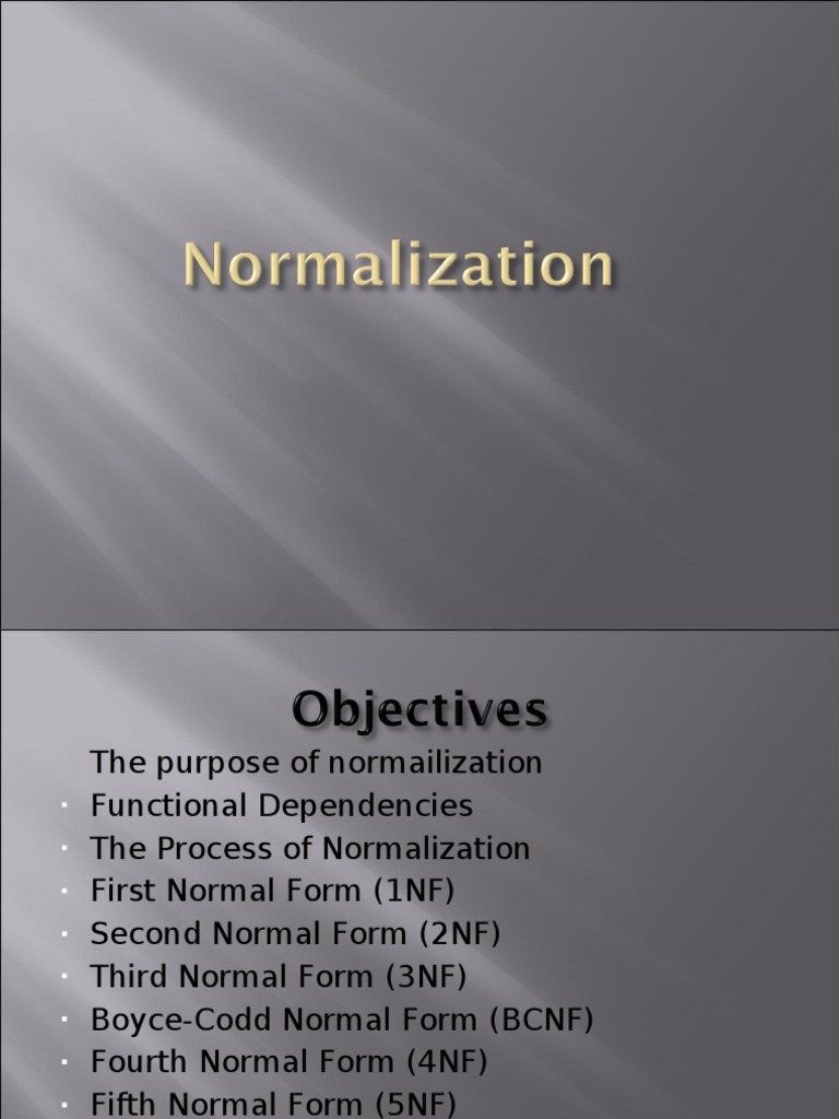 Normalization Consolidated 2003 | PDF | Software Design | Scientific Modeling