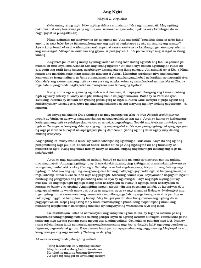 Ang Ngiti | PDF