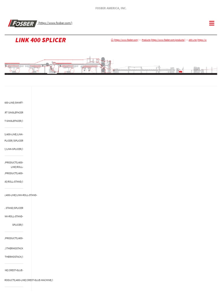 Link 400 Splicer - Fosber USA | PDF | Internet | World Wide Web