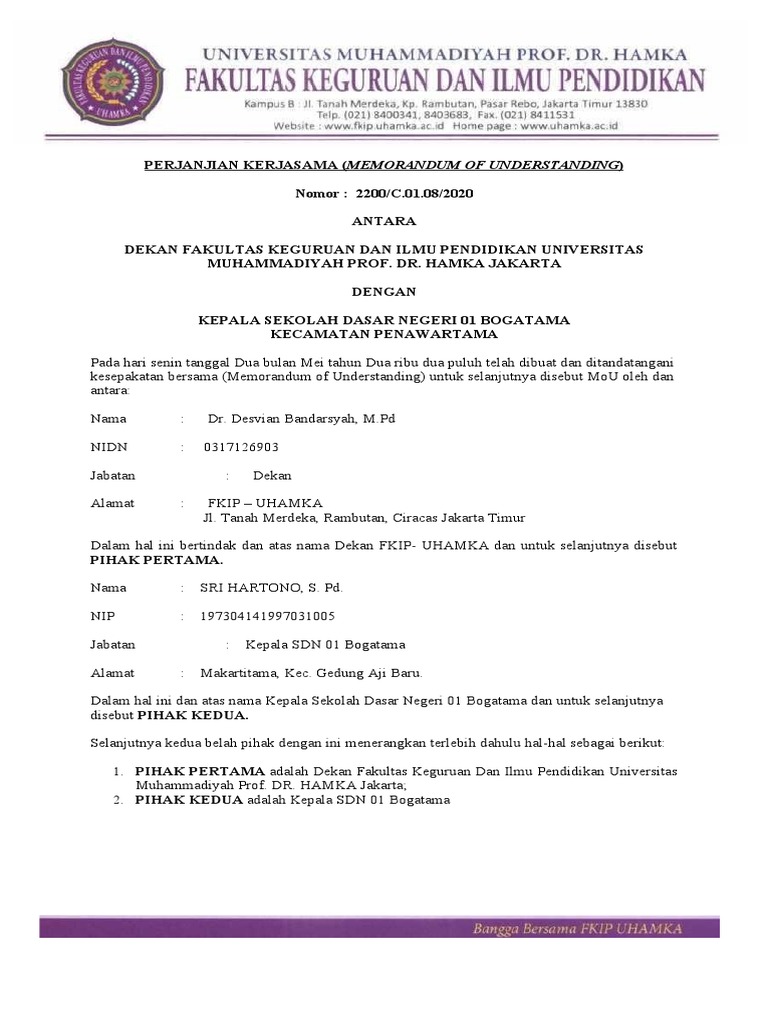 MoU PPG 2020 Final | PDF | Bisnis | Pengelolaan Keuangan & Uang