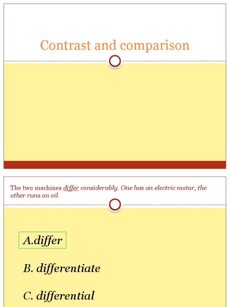 Contrast and Comparison | PDF
