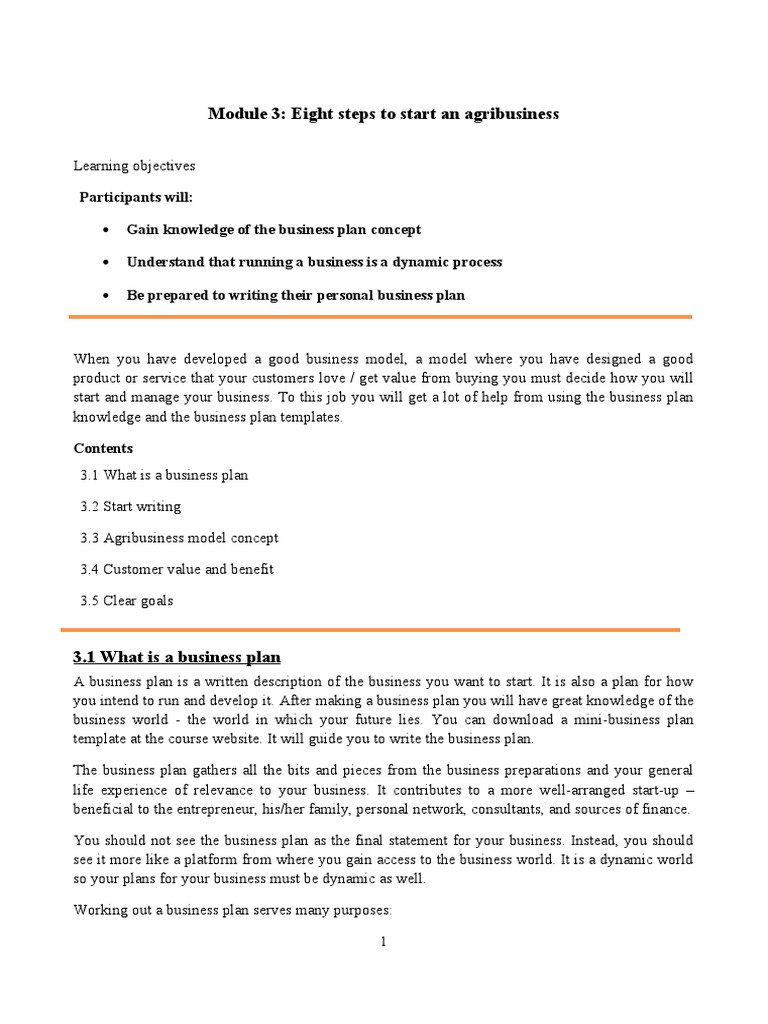 Eight Steps to Starting a Successful Agribusiness | PDF | Business ...