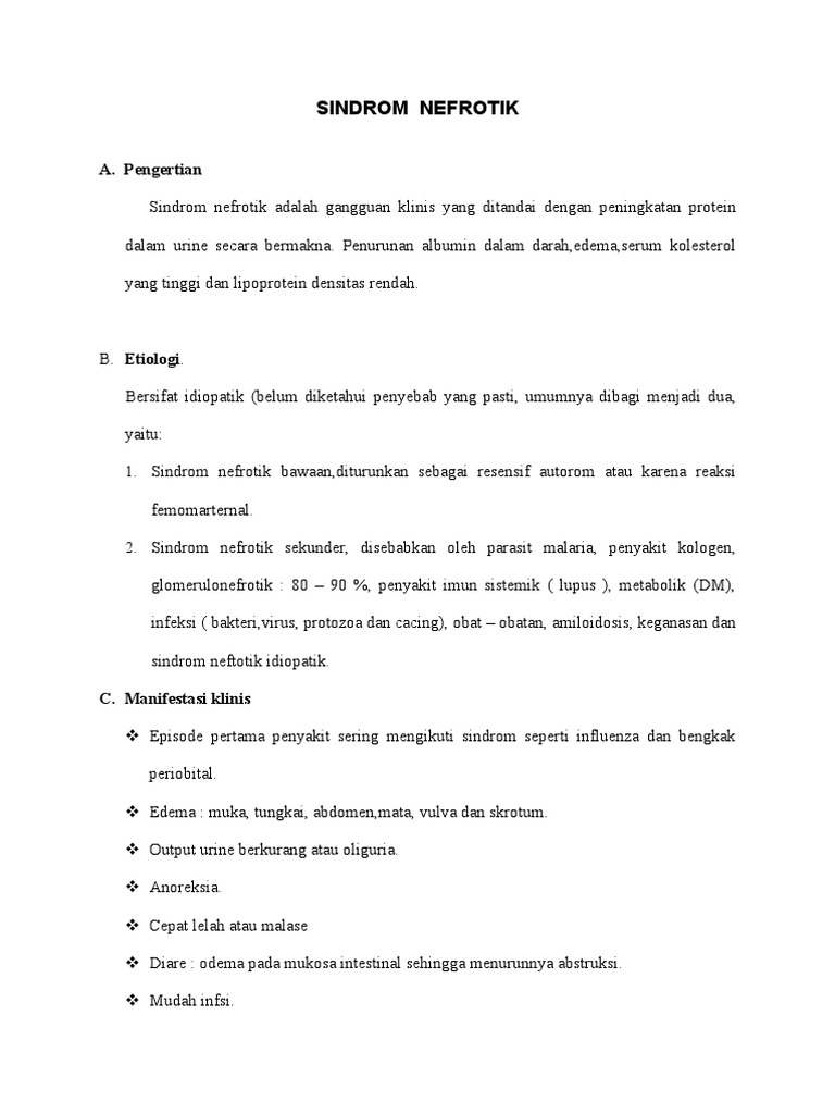 Askep Nefrotik Sindrom | PDF