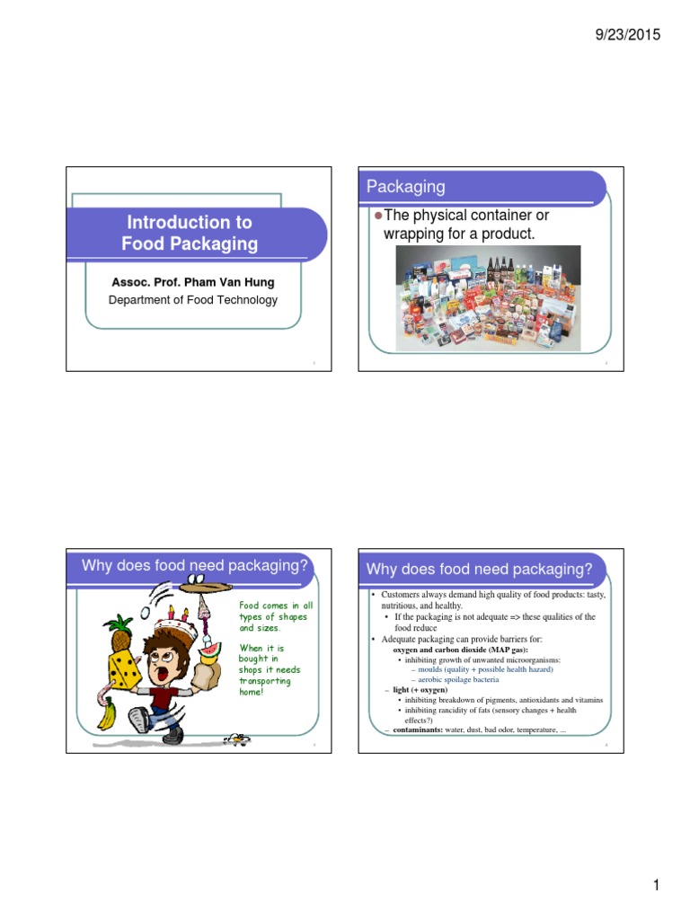 Introduction To Food Packaging | PDF | Packaging And Labeling | Foods
