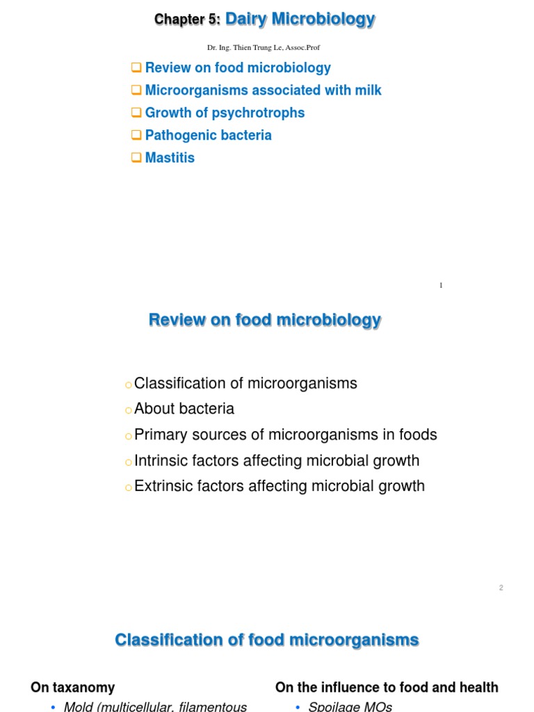 Chapter 5 Dairy Microbiology | PDF | Microorganism | Bacteria