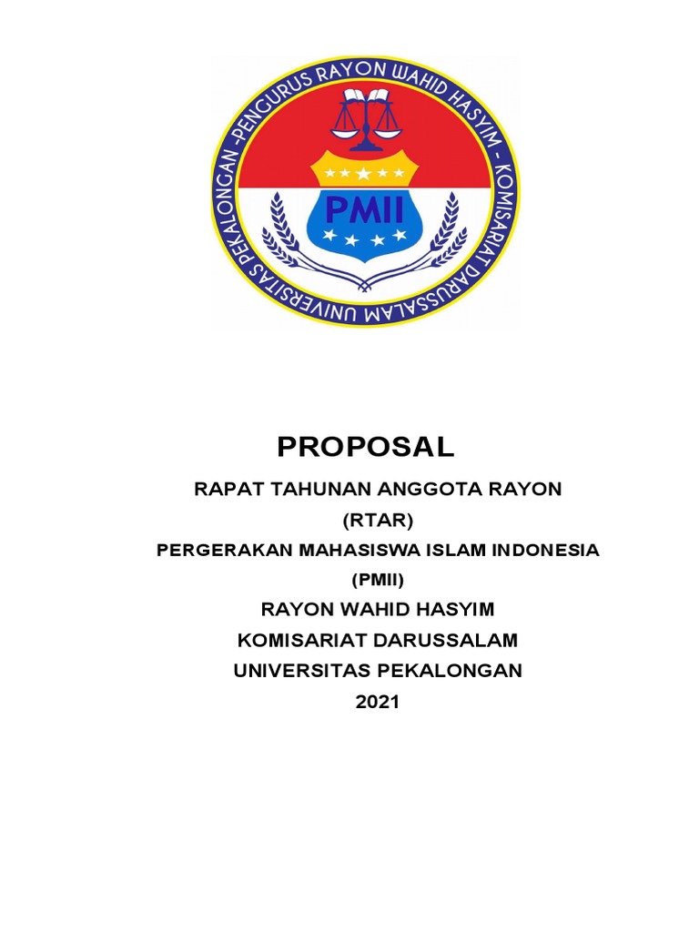 Proposal RTAR PMII 2021 Universitas Pekalongan | PDF