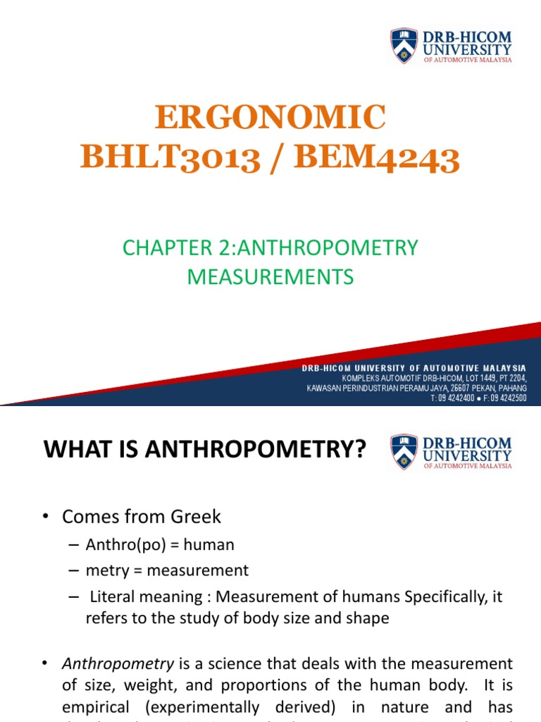 Understanding Anthropometric Measurements | PDF | Anthropometry | Science