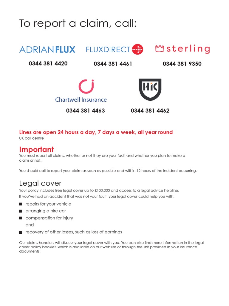Adrian Flux Car Insurance Policy Document | PDF | Vehicle Insurance ...