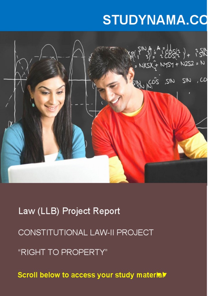 Law (LLB) Project Report | PDF | Eminent Domain | Property