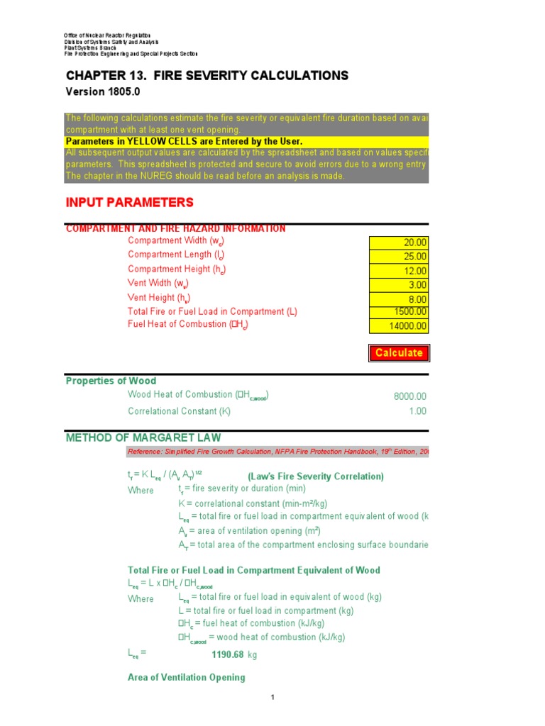 Chapter 13. Fire Severity Calculations: Input Parameters | PDF ...