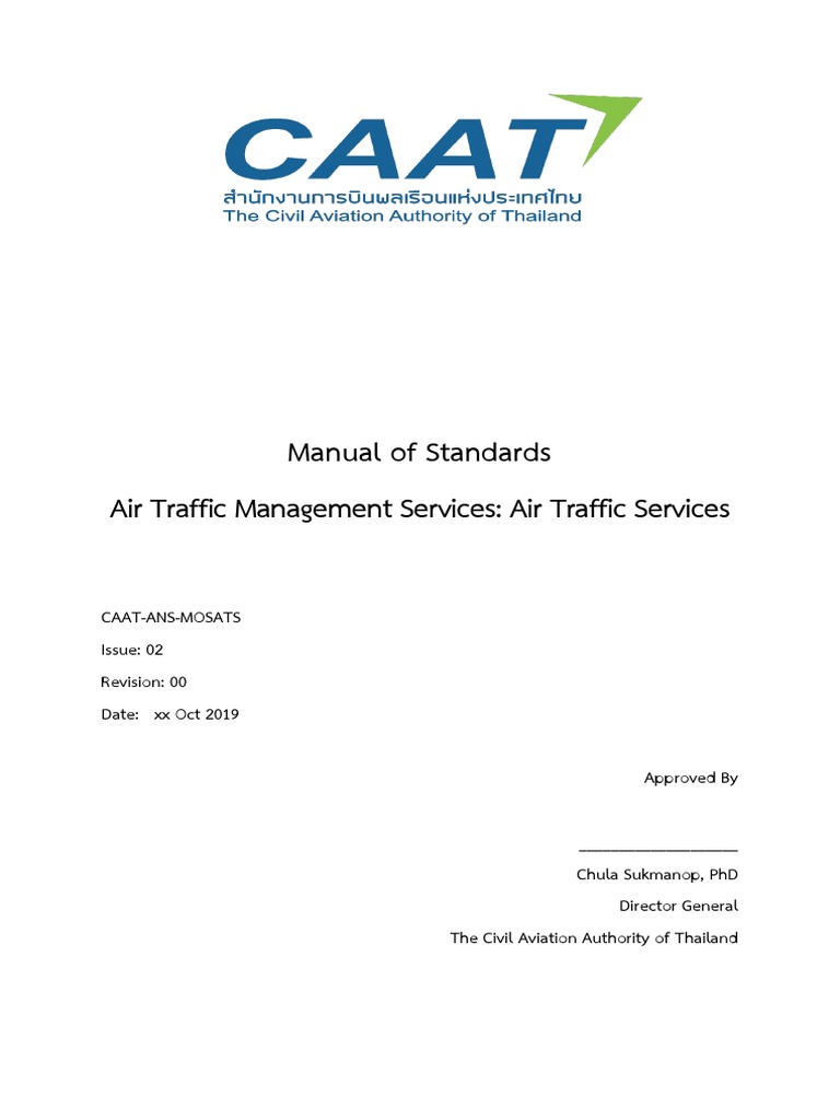 Manual of Standards ATS Thailand | PDF | Air Traffic Control | Aviation