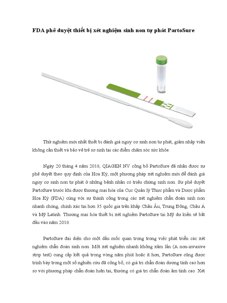 PartoSure chẩn đoán sinh non | PDF
