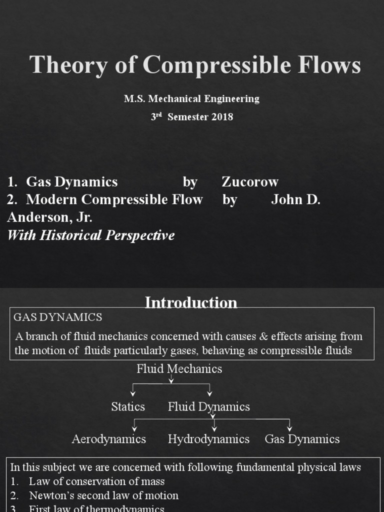 Intro To Gas Dynamics | PDF | Fluid Mechanics | Fluid Dynamics
