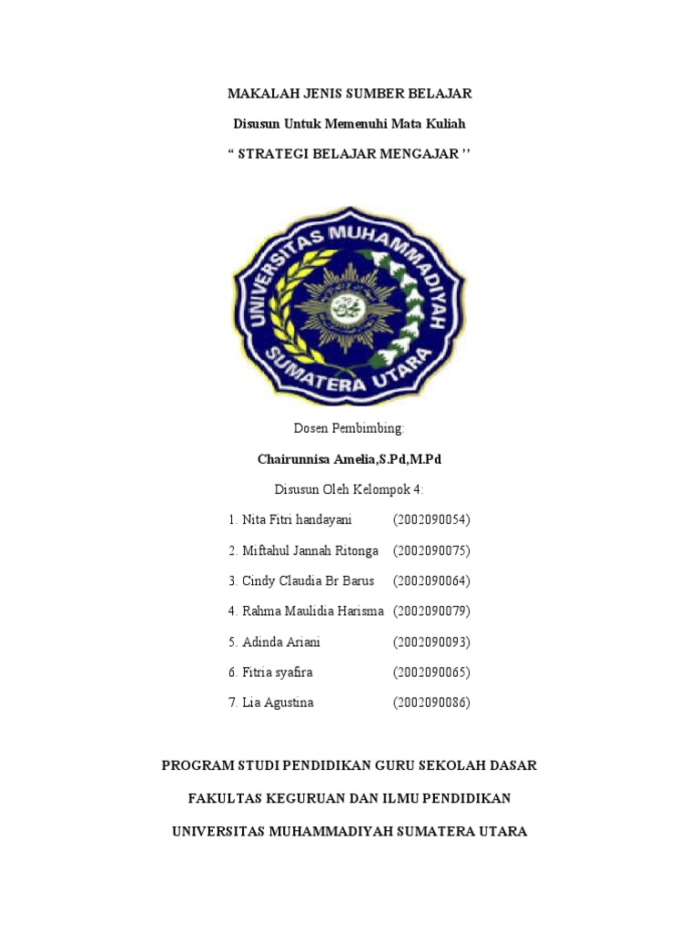 Makalah Kel.4 Jenis Sumber Belajar | PDF Makalah Kel.4 Jenis Sumber Belajar | PDF