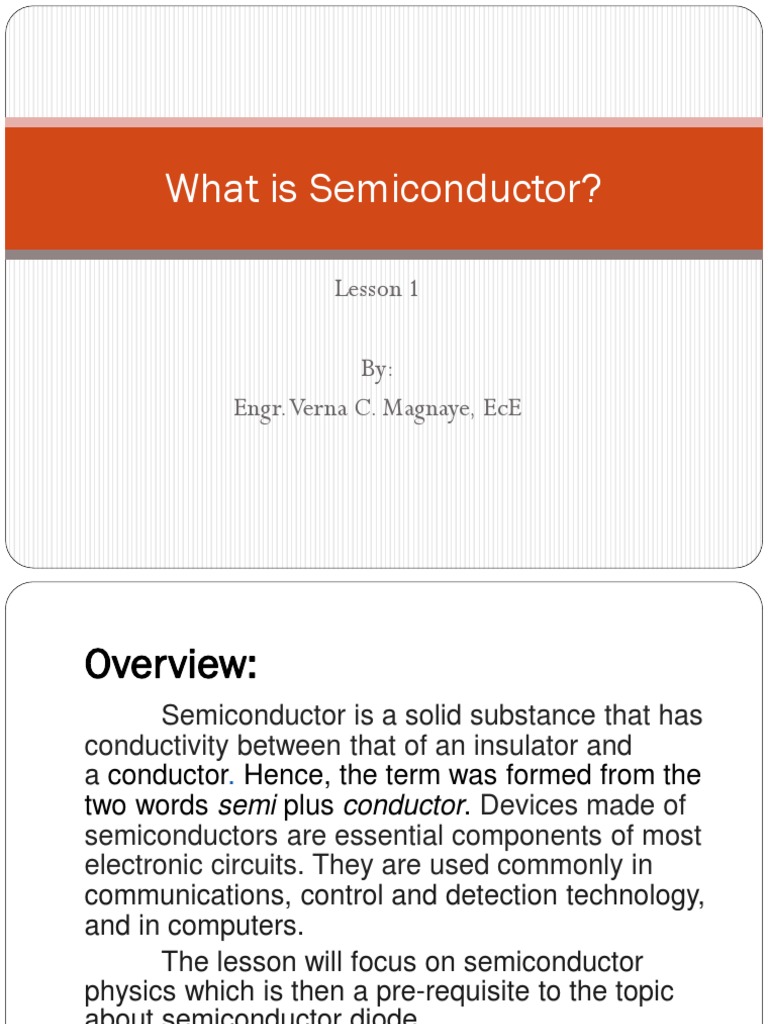 Lesson 1 - Electronics1 | PDF | Semiconductors | Doping (Semiconductor)