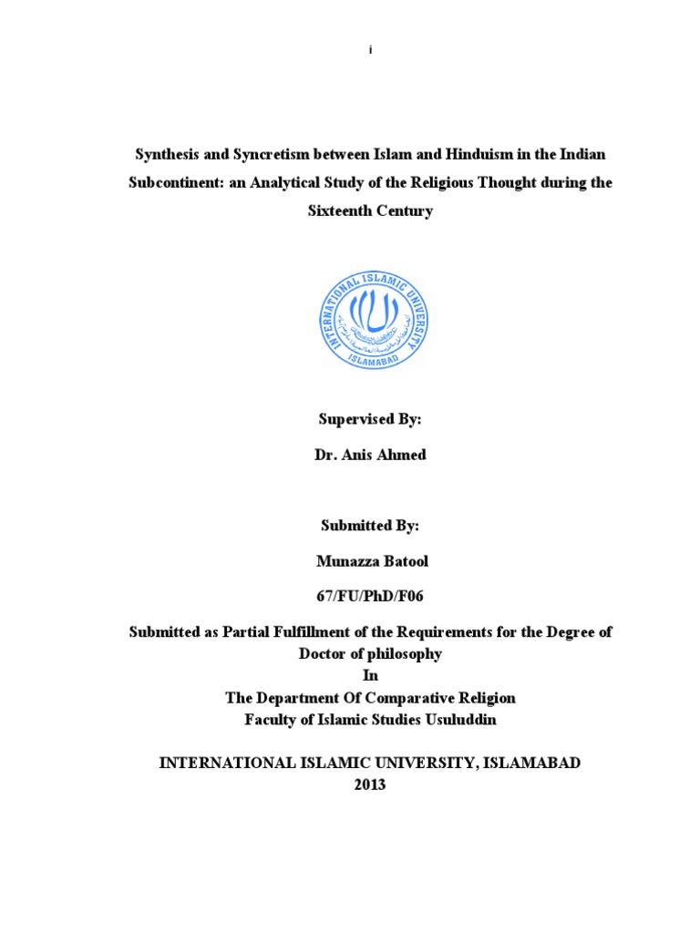 Munazza Batool Comparative Religions HSR 2016 IIU 11.12.2017 | PDF ...